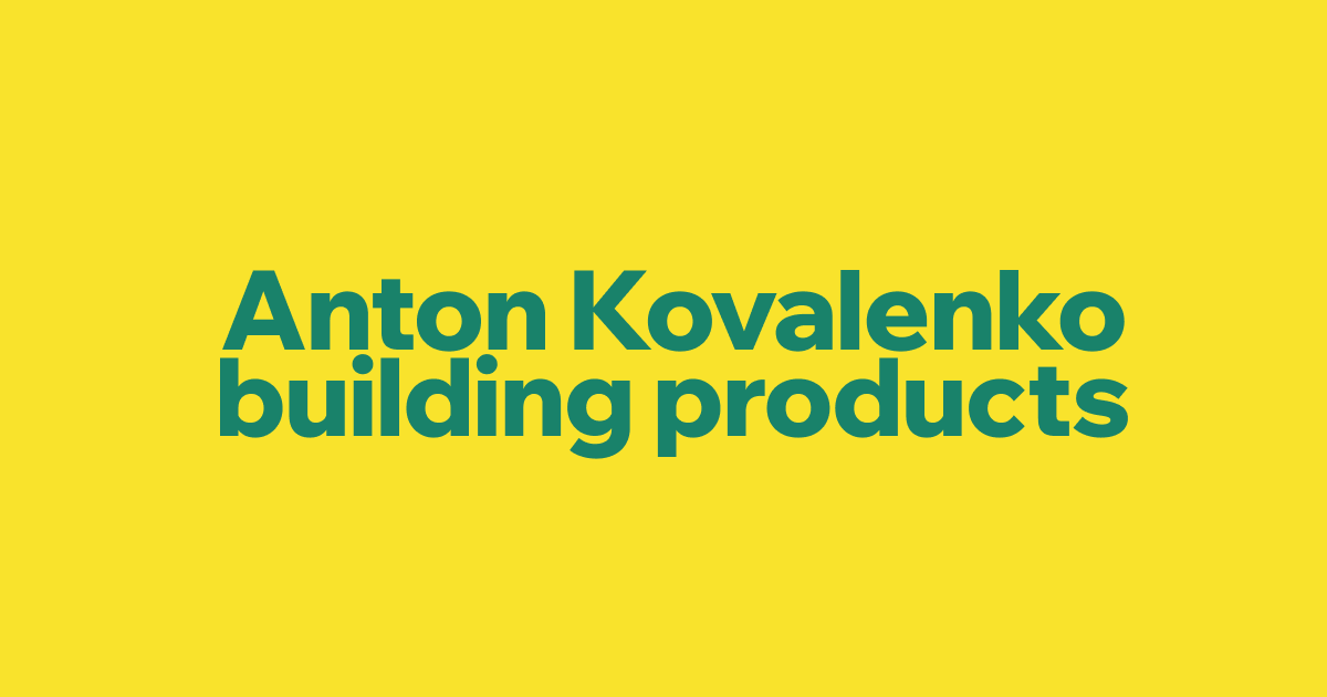 Anton Kovalenko - Building products